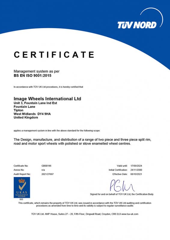 Certification - Image Wheels